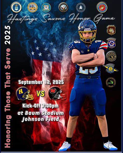 Saxon Football Program To Honors Those Who Serve Hastings High School