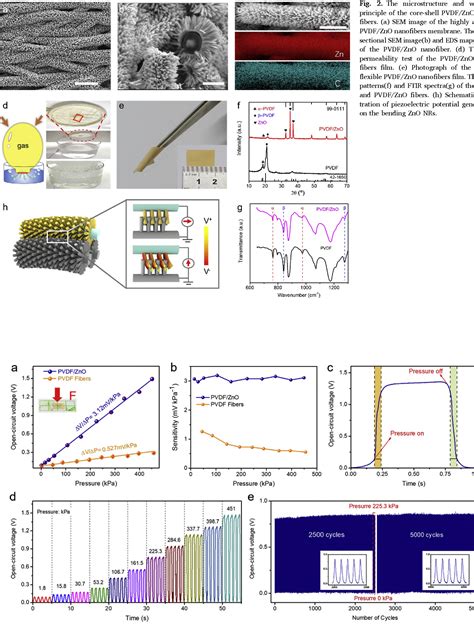Figure 1 From Hierarchically Structured Pvdfzno Core Shell Nanofibers For Self Powered