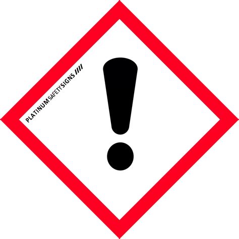 Ghs Hazchem Labels Exclamation Mark Platinum Safety Signs