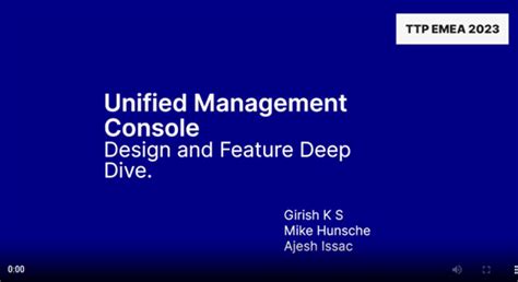 on demand session unified management console design and features deep