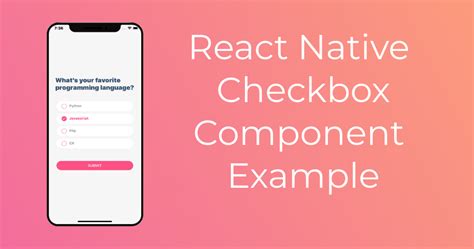 Github Alhydrareact Native Checkbox Component Example React Native Checkbox Component Example