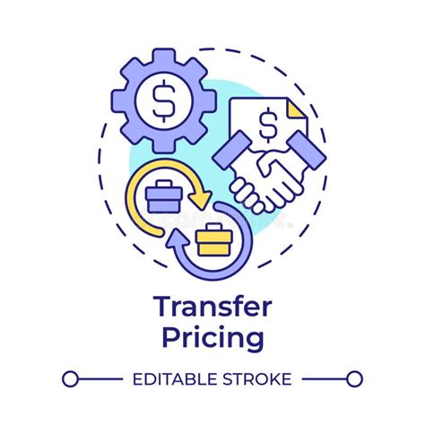 Transfer Pricing Multi Color Concept Icon Stock Vector Illustration