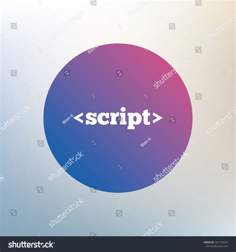 script sign icon javascript code symbol stock vector royalty free