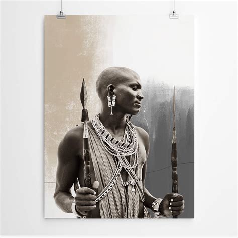 African Warrior Portrait Art Artworld