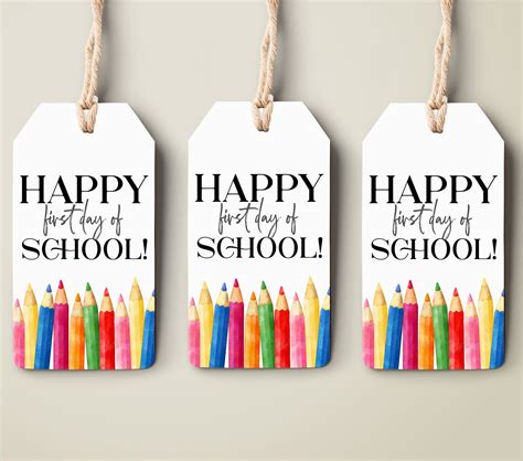 Printable First Day Of School T Tag Teacher Back To School Staff