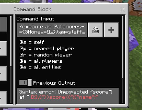 why isnt this working r minecraftcommands