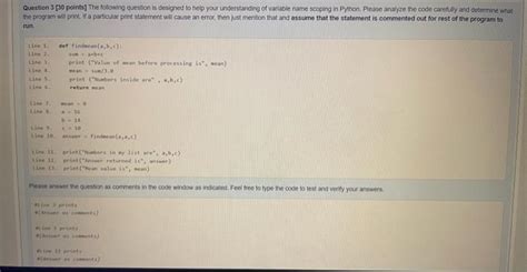 Solved Question 3 30 Points The Following Question Is