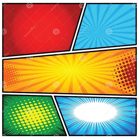 Comics Template. Vector Retro Comic Book Speech Bubbles Illustration ...