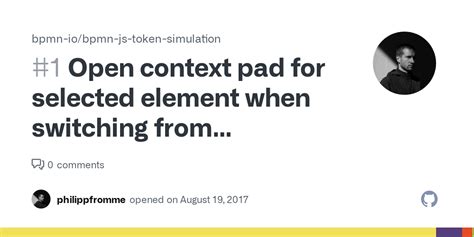 Open Context Pad For Selected Element When Switching From Simulation To