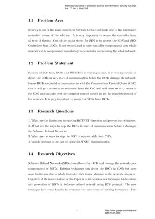 Botnet Detection And Prevention In Software Defined Networks SDN Using DNS Protocol PDF