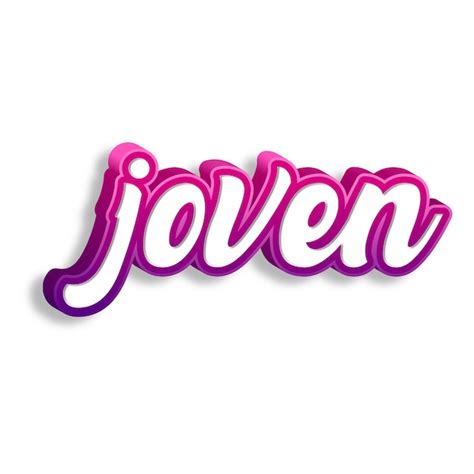 Premium Photo Joven Typography 3d Design Yellow Pink White Background