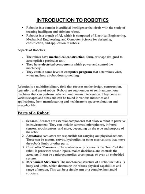 robotics pdf robotics robot