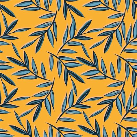 Premium Vector Tropical Leafs Cartoon Backgroun Pattern Seamless