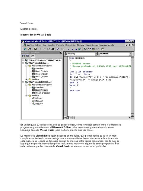manual de macros con visual basic 2 macro computer science