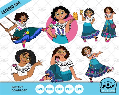 A Collection Of Clipart Images Featuring A Cartoon Character In Various