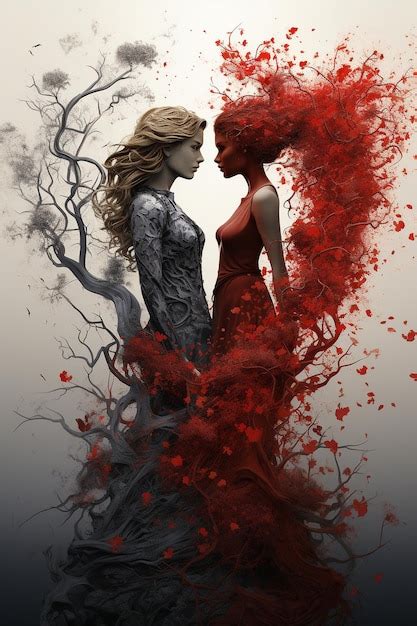 Premium AI Image Twin Tree Of Your Love