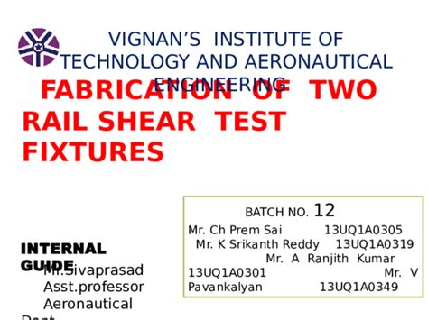 Ppt Two Rail Shear Test