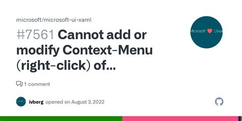 Cannot Add Or Modify Context Menu Right Click Of Richtextblock · Issue 7561 · Microsoft