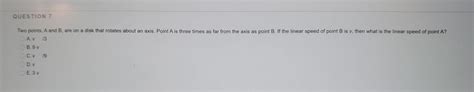 solved question 7 two points a and b are on a disk that