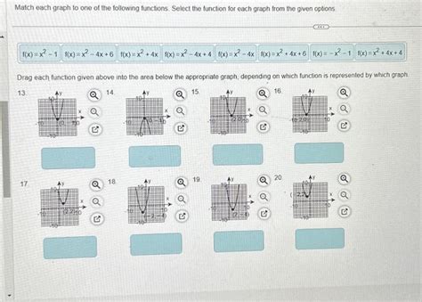 solved match each graph to one of the following functions