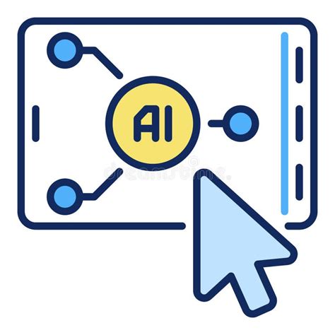 Mouse Click On Smartphone With Ai Vector Artificial Intelligence