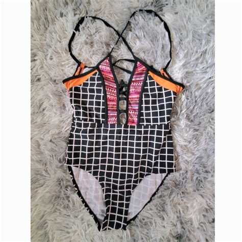 Aztec One Piece Swimsuit Women S Fashion Swimwear Bikinis Swimsuits On Carousell
