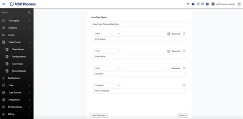 Client Portal Msp Process