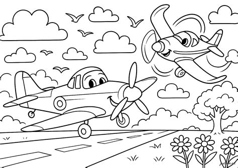 Aventureros En El Cielo Páginas De Aviones Para Imprimir