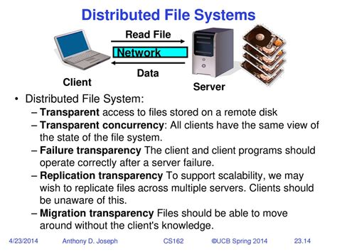 April 23 2014 Anthony D Joseph Cs162 Operating Systems And Systems
