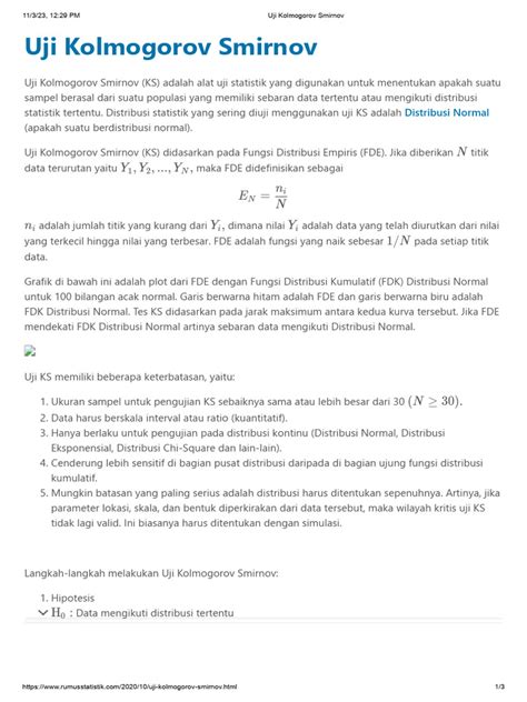 uji kolmogorov smirnov pdf