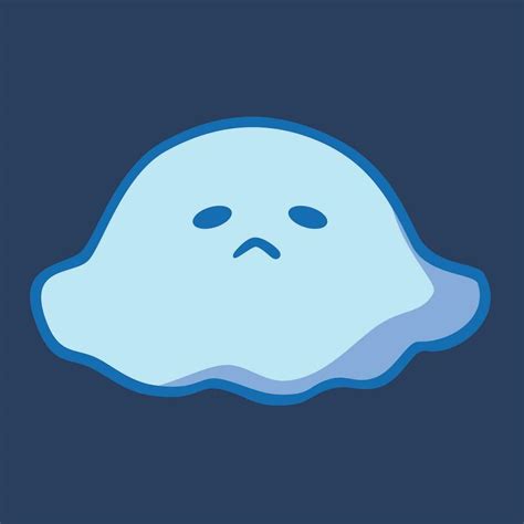 Cute Cartoon Ghost Boo Simple Vector Art Ghost Blob Character 32352633