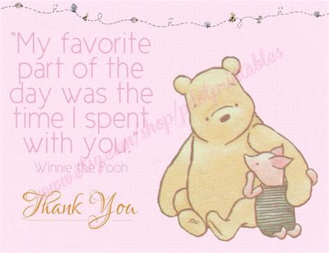 Pooh Bear Thank You Cards