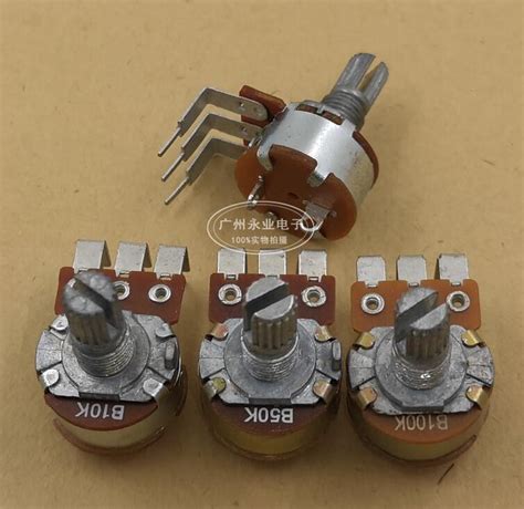 4pcs 148 Type Bent Foot With Switch Potentiometer B10k B50k B100k Table