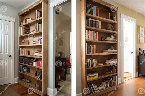 Diy Project Of Building A Bookshelf From Scratch With Step By Step Instructions Stock