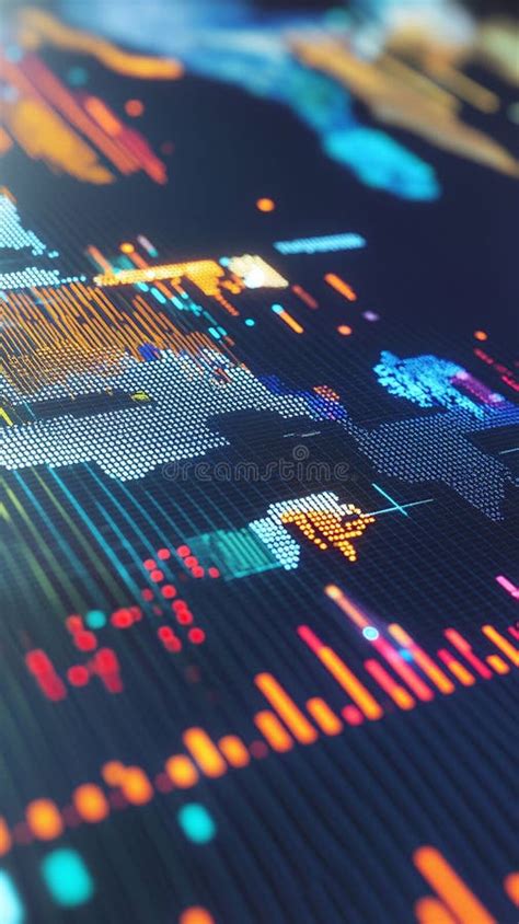 Pixel Graph Illustrating Global Trade Volumes With Dynamic Data Pixel Graph Illustrating Global Trade Volumes With Dynamic Data