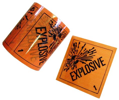 1 Explosive Premium Hazard Labels