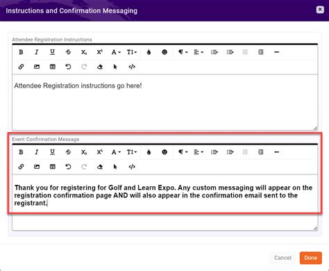 Instructions And Confirmation Messaging GrowthZone