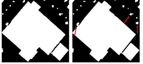 21 segments after morphological filtering left and after edge