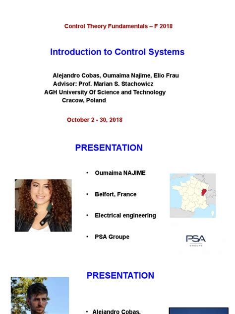 Introduction To Control Systems Control Theory Fundamentals F 2018