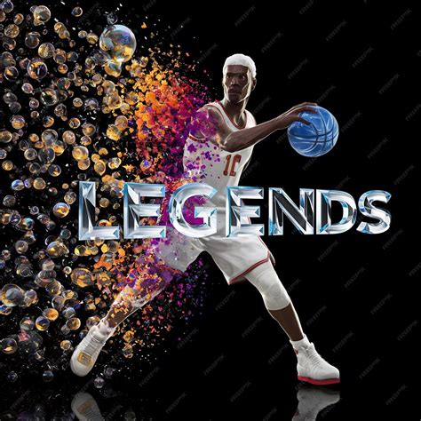 Dynamic 3d Crystal Basketball Legend Premium Ai Generated Image