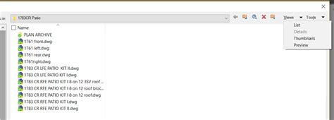 solved file selection dialog boxes missing detail list option