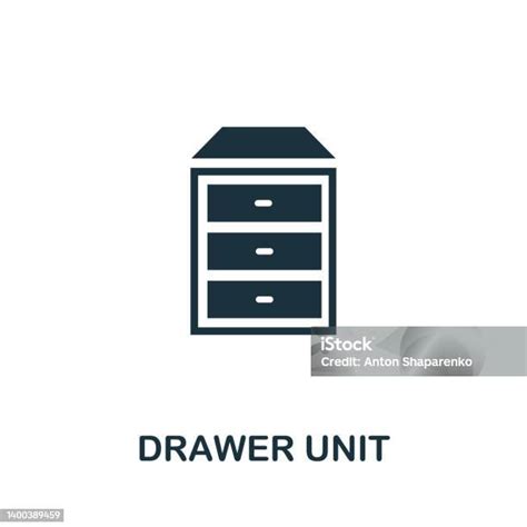 서랍 장치 아이콘입니다 가구 컬렉션의 간단한 그림 웹 디자인 템플릿 인포 그래픽을위한 크리에이티브 서랍 단위 아이콘 가구에 대한 스톡 벡터 아트 및 기타 이미지 Istock