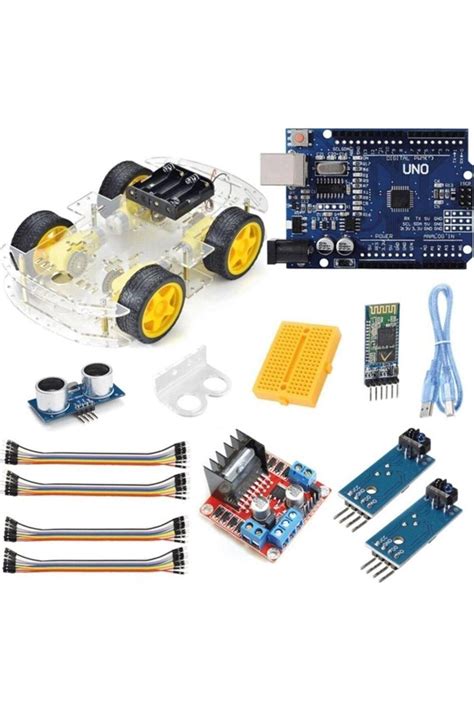 Arduino Bluetooth Çizgi Engelden Kaçan Robot Araba Seti 4wd Idefix