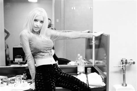Christina Aguilera At A Black And White Photoshoot 2001 Hawtcelebs