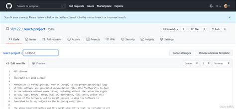 github 项目添加开源许可证 github上choose a license 好巧 的博客 csdn博客