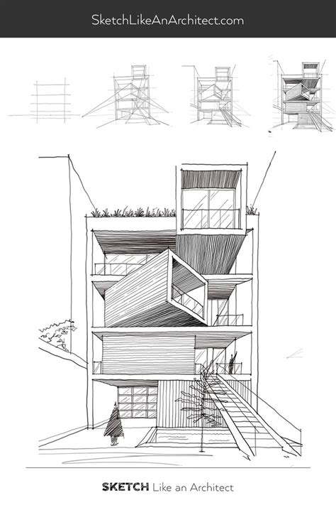 step by step guide for drawing buildings like an architect