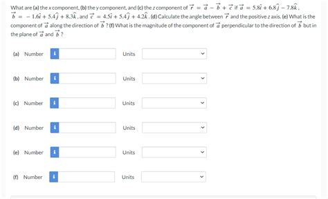 Solved What Are A The X Component B The Y Component
