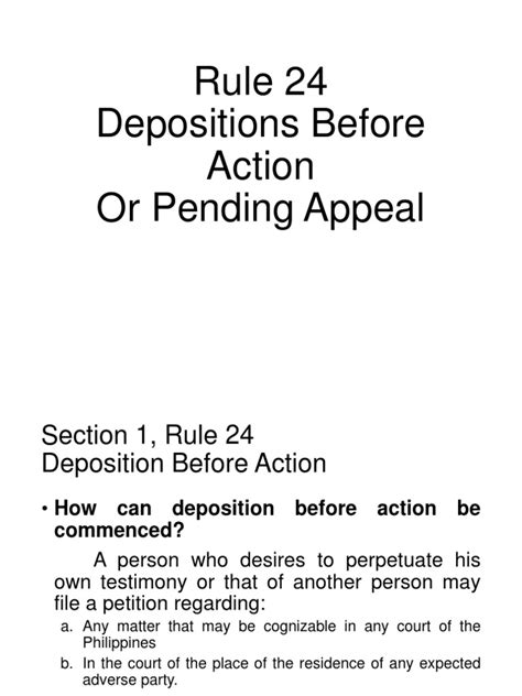 Rules of Court | PDF | Deposition (Law) | Discovery (Law)