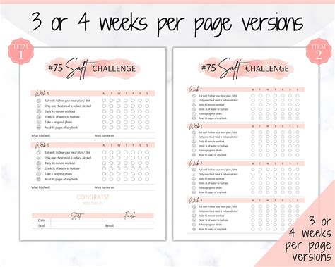 Checklist 75 Soft Challenge Printable Free Get The 75 Soft Ebook Or 75