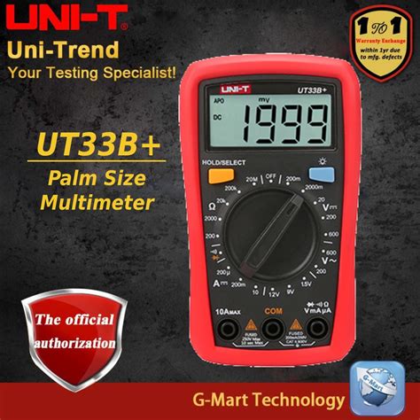 Uni T Ut33b Ut33c Ut33d Ut33a Palm Size Multimeter Shopee Malaysia
